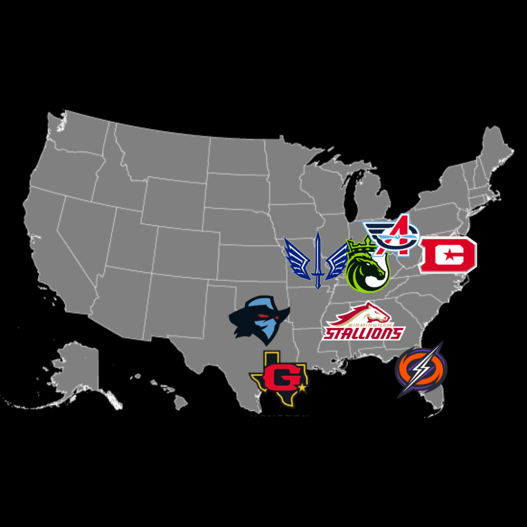 UFL Team Map – CFB Select